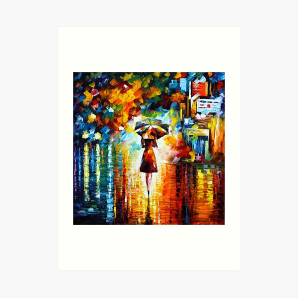 "rain princess - Leonid Afremov" Art Print for Sale by vitebskart ...
