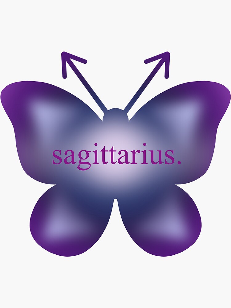 "Sagittarius Butterfly Sticker" Sticker by b-kerigan | Redbubble