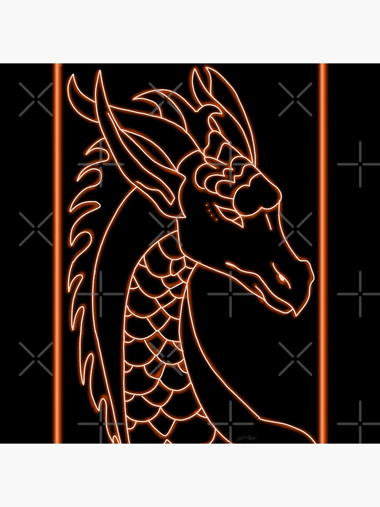 "Glowing dragon drawing" Sticker by ETstickerz | Redbubble