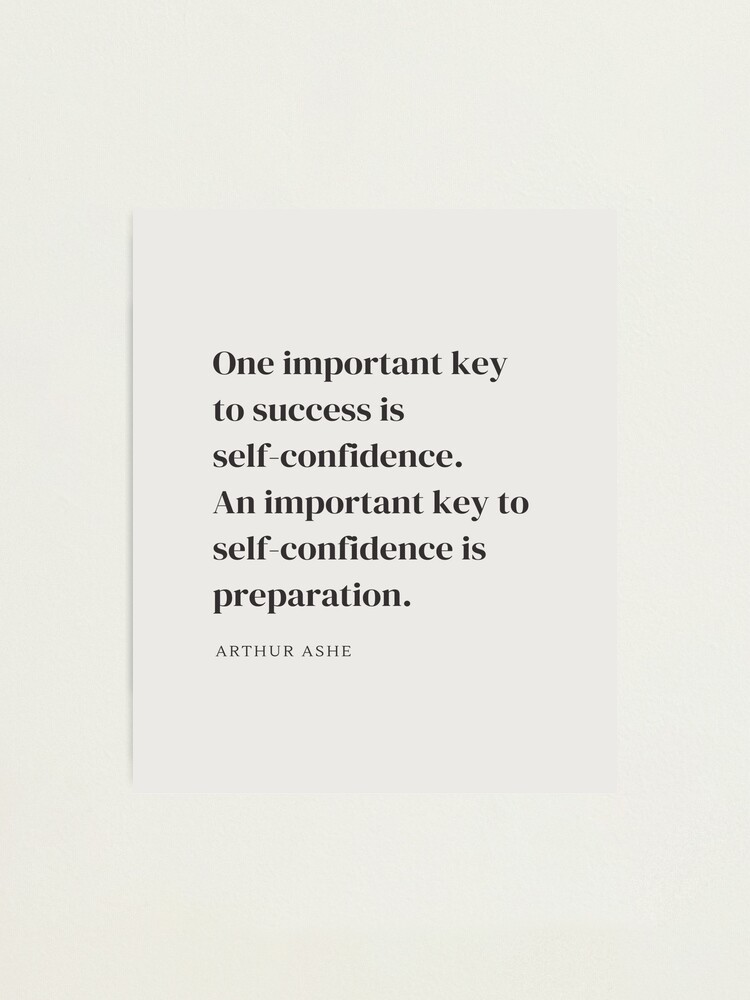 Lámina fotográfica «Una clave importante para el éxito es la confianza ...