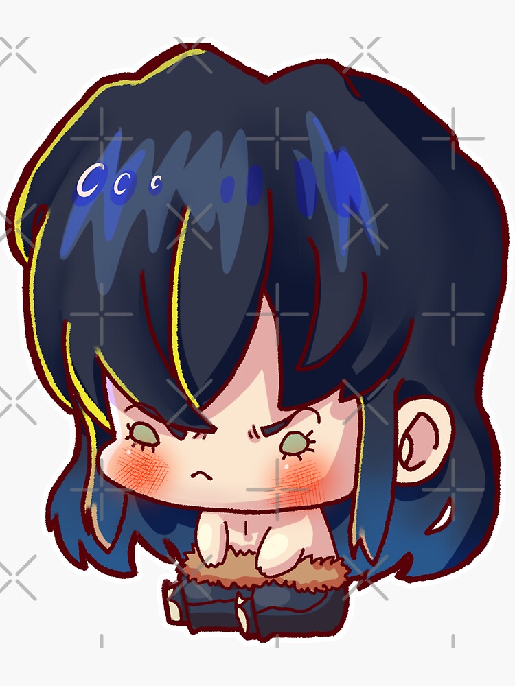 "Inosuke Chibi" Sticker by rivergoblin | Redbubble