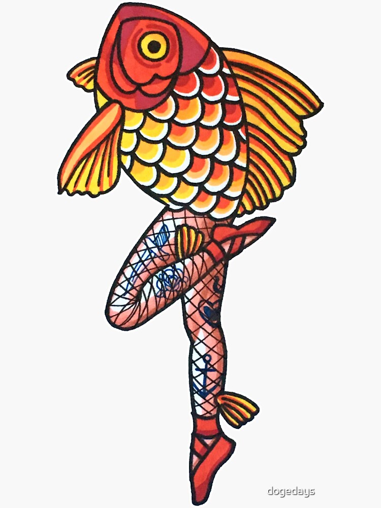 "Reverse Mermaid" Sticker for Sale by dogedays | Redbubble