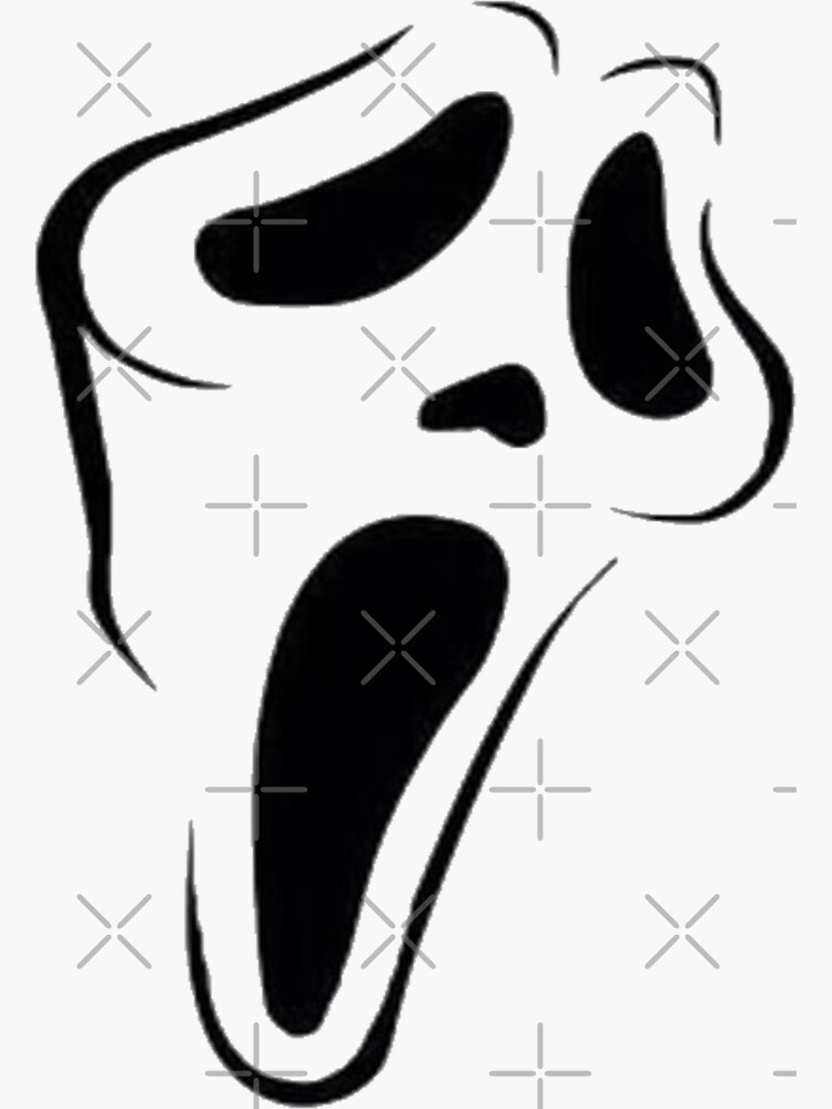 "Ghostface Mask Decal " Sticker for Sale by rainaaubertin | Redbubble