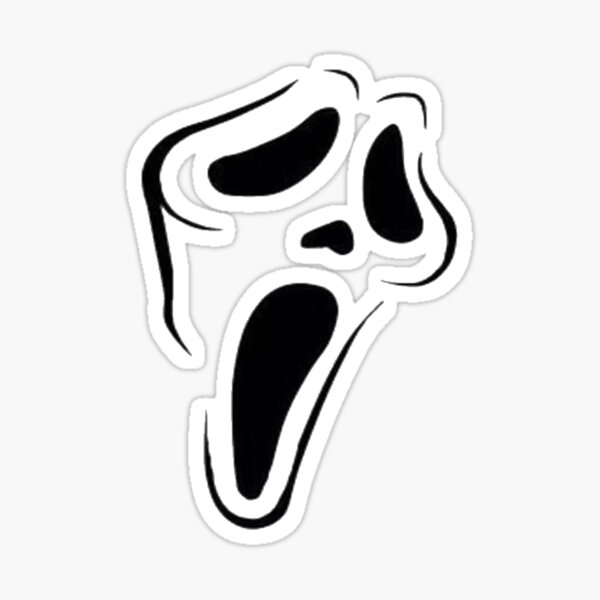 "Ghostface Mask Decal " Sticker for Sale by rainaaubertin | Redbubble