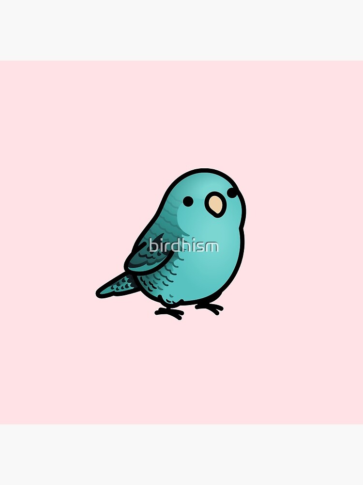 "Chubby Turquoise Lineolated Barred Parakeet" Pin for Sale by birdhism ...