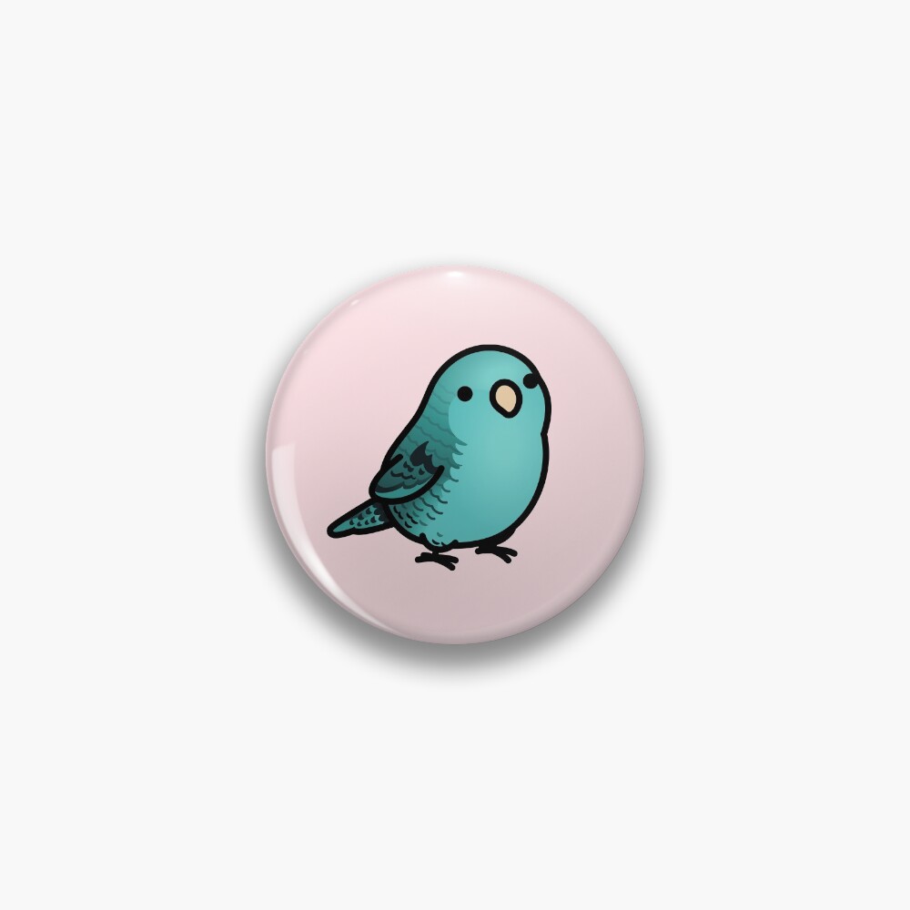"Chubby Turquoise Lineolated Barred Parakeet" Pin for Sale by birdhism ...