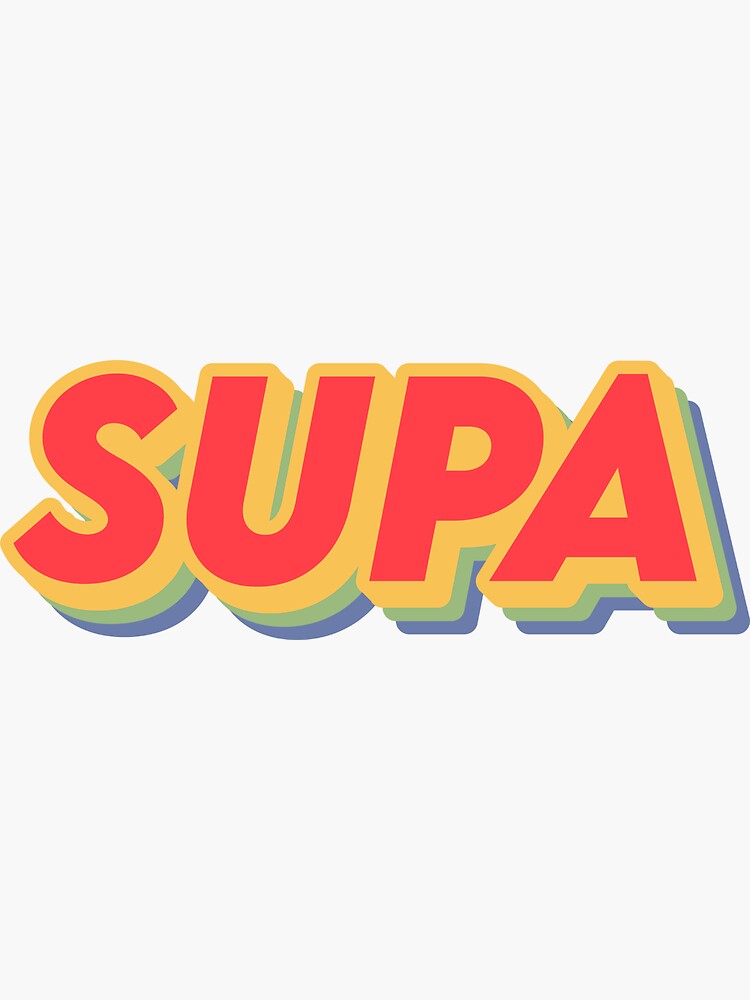 "SUPA Logo" Sticker for Sale by SUPAfotostories | Redbubble