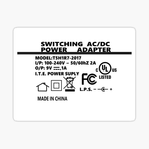 "Switching AC/DC Power Adapter" Sticker by shawnshyguy | Redbubble