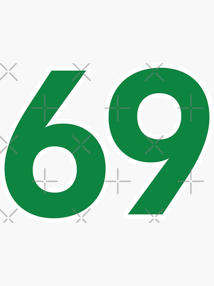 "Number 69" Sticker for Sale by Biochao | Redbubble