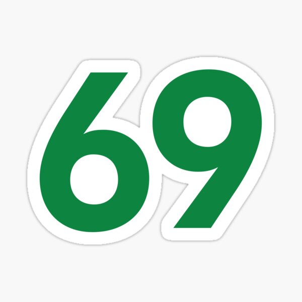 "Number 69" Sticker for Sale by Biochao | Redbubble