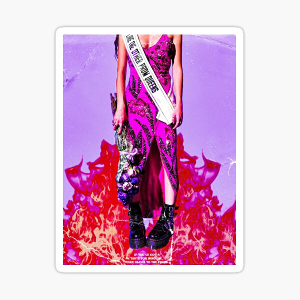 "Olivia Rodrigo's SOUR prom print" Sticker for Sale by rebeccacalvar ...