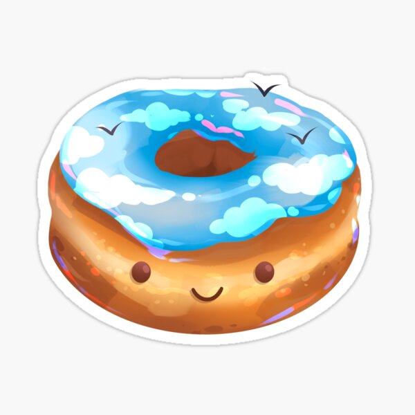"Blue Sky Donut" Sticker for Sale by GalaxyChicken | Redbubble