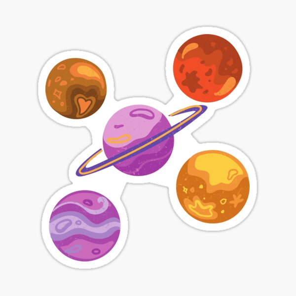"Planets" Sticker by Svetli | Redbubble