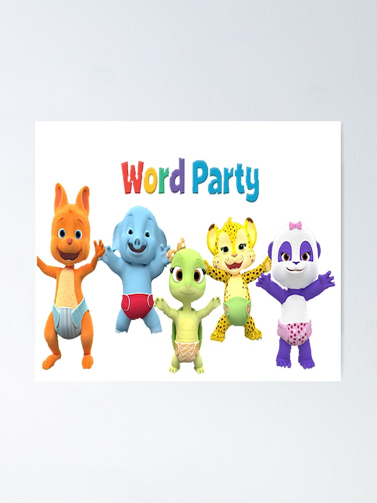 Poster « Regardez le dessin animé Word Party », par Parkid-s | Redbubble