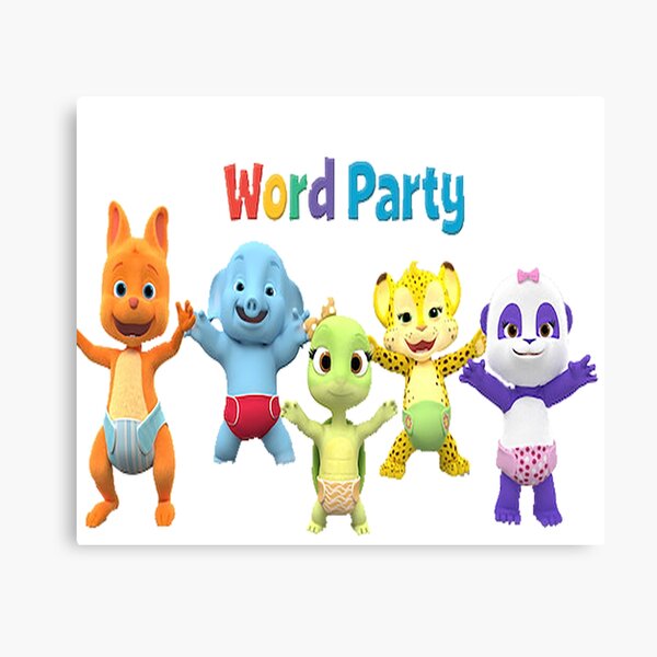 "Word Party cartoon" Canvas Print for Sale by Parkid-s | Redbubble