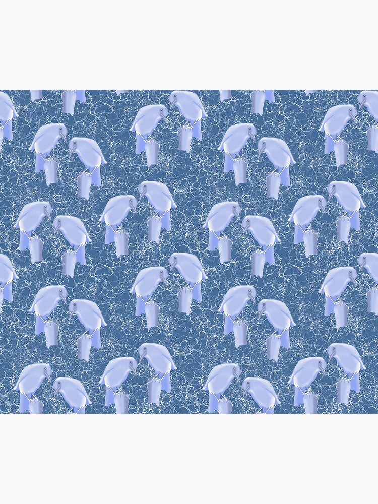 "Hand Drawn Pinyon Jay Ice Sculptures - Cadet Blue" Poster for Sale by ...