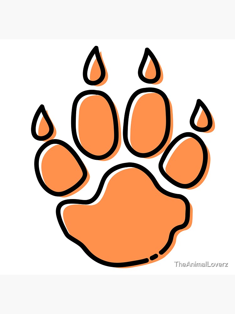 "Tiger Paw Orange" Sticker for Sale by TheAnimalLoverz | Redbubble