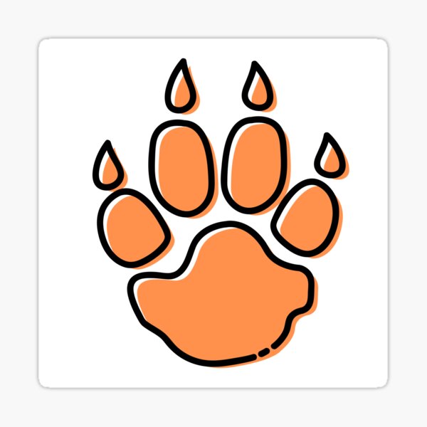 "Tiger Paw Orange" Sticker for Sale by TheAnimalLoverz | Redbubble
