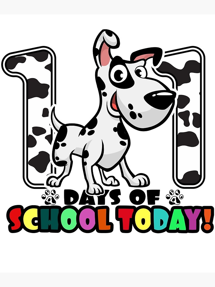 "101 Days of School Dalmatian Dog 100 Days Smarter" Poster for Sale by ...