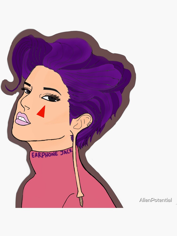 "EARPHONE JACK" Sticker by AlienPotential | Redbubble