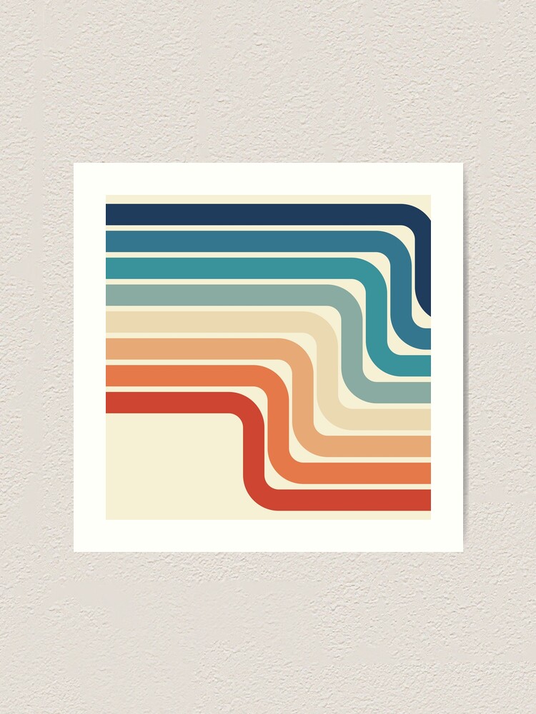"Groovy Retro Stripes" Art Print for Sale by ind3finite | Redbubble