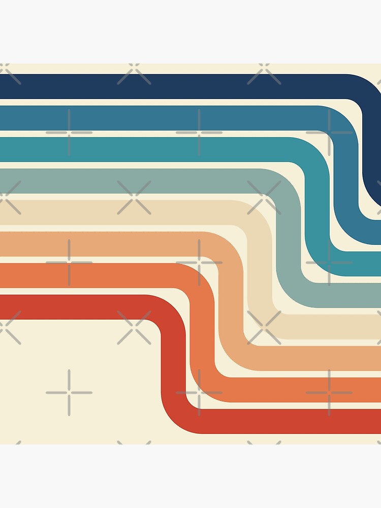 "Groovy Retro Stripes" Art Print for Sale by ind3finite | Redbubble