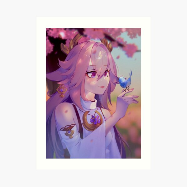 "Genshin Impact - Yae Miko" Art Print for Sale by GenshinArts | Redbubble