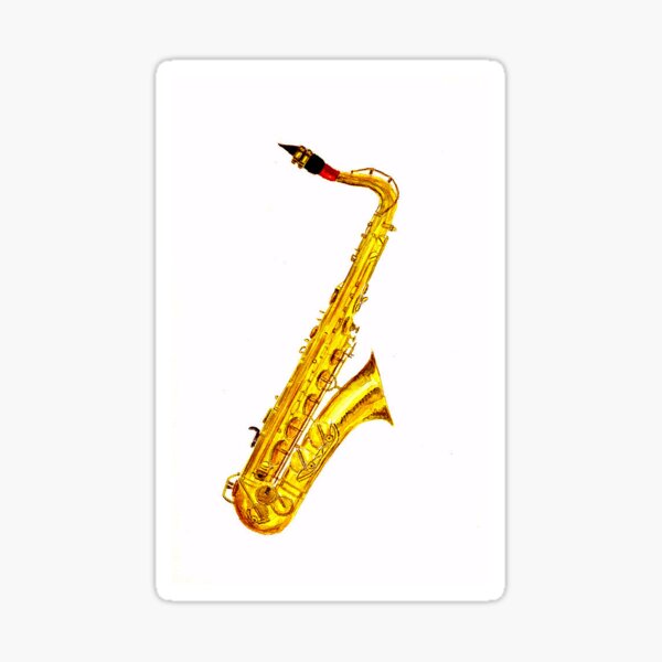 "Saxophone" Sticker by MickArtist | Redbubble