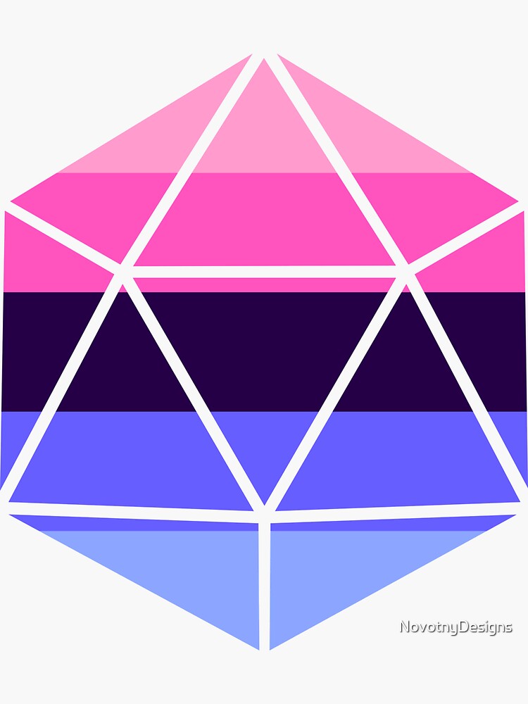 "Omnisexual Pride Flag D20" Sticker by NovotnyDesigns | Redbubble