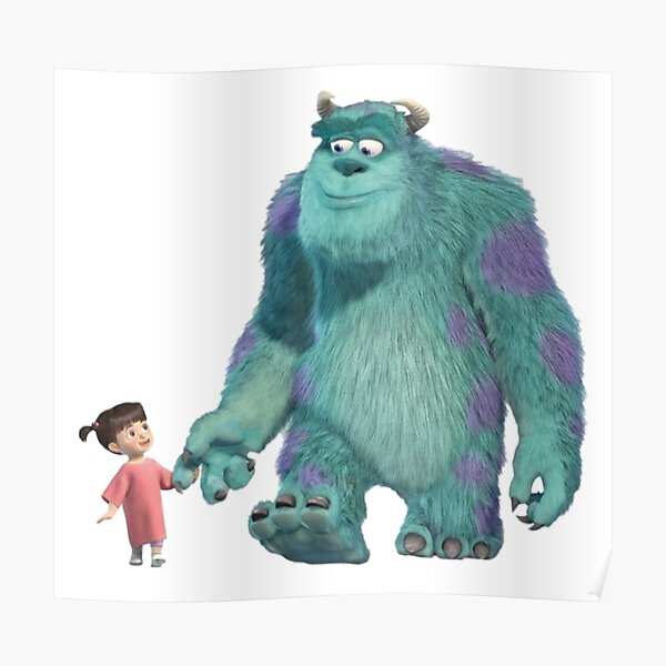 "Sully and Boo" Poster for Sale by CartoonBlast | Redbubble