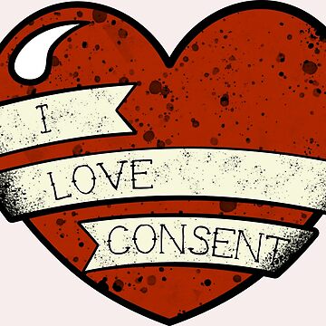 "I Love Consent" Sticker for Sale by Dameon Wayne | Redbubble