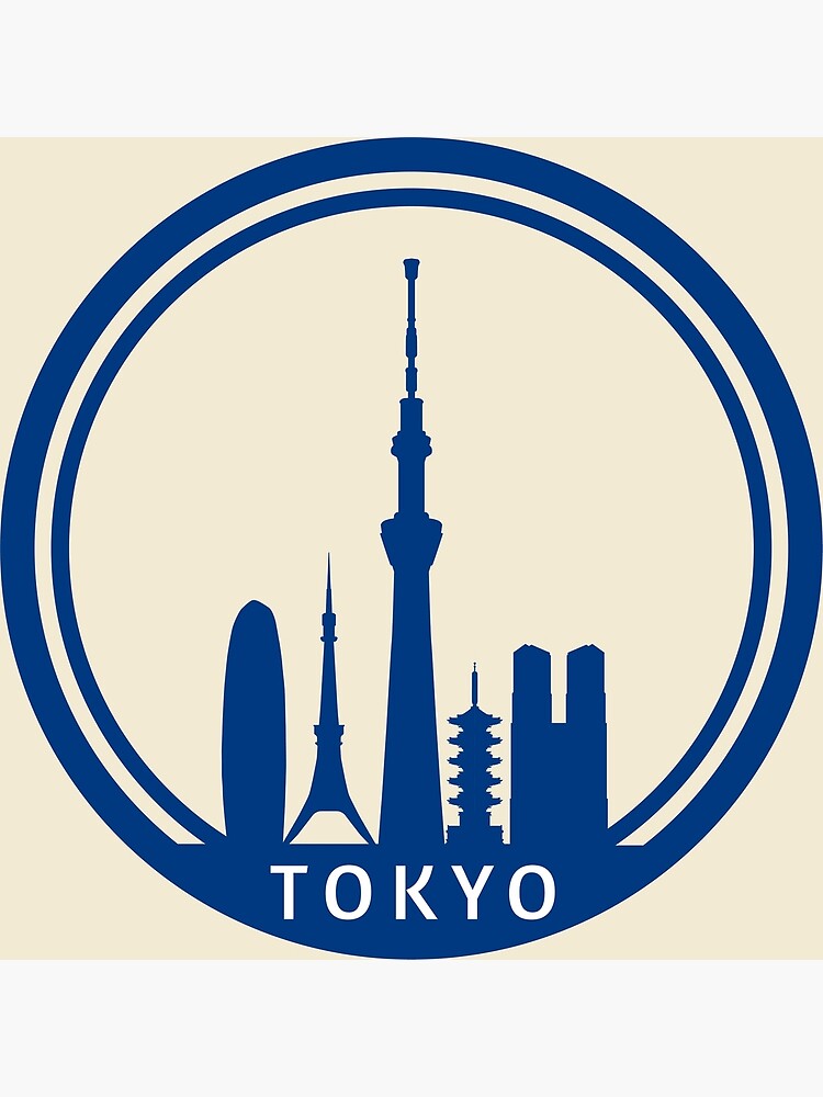 "Tokyo, Japan - City Skyline Logo " Poster for Sale by JonesyDave ...