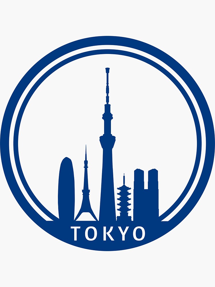 "Tokyo, Japan - City Skyline Logo " Sticker for Sale by JonesyDave ...