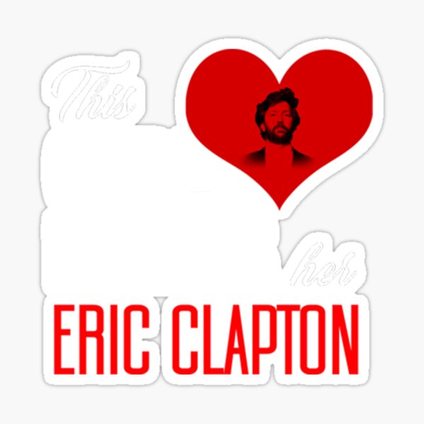 "Eric Clapton Stratocaster This Girl Loves Her Retro Eric" Sticker by ...