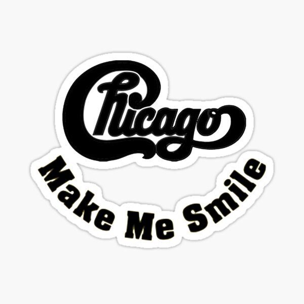"Chicago Make Me Smile" Sticker for Sale by SwampfoxDesign | Redbubble