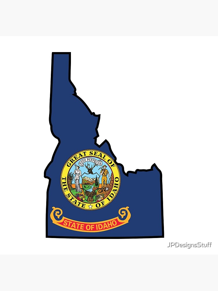 "Idaho State Outline with Flag" Poster for Sale by JPDesignsStuff ...