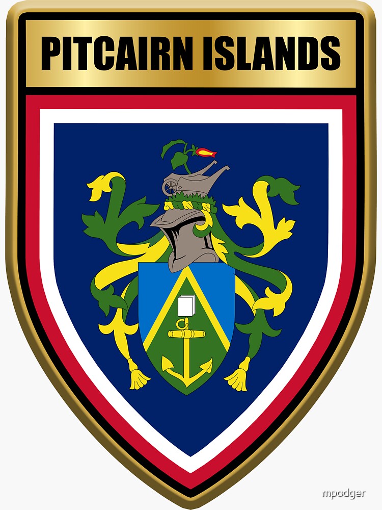 "PITCAIRN ISLANDS Gifts, Masks, Stickers & Products (5)" Sticker for ...