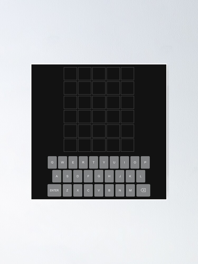 "Wordle, The Daily Word Game Grid and Keyboard" Poster by voidcrow ...
