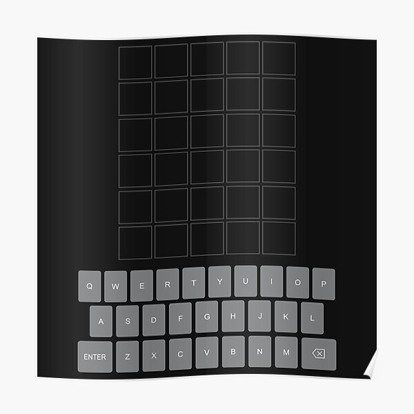 "Wordle, The Daily Word Game Grid and Keyboard" Poster by voidcrow ...