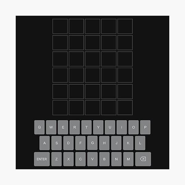 "Wordle, The Daily Word Game Grid and Keyboard" Photographic Print by ...