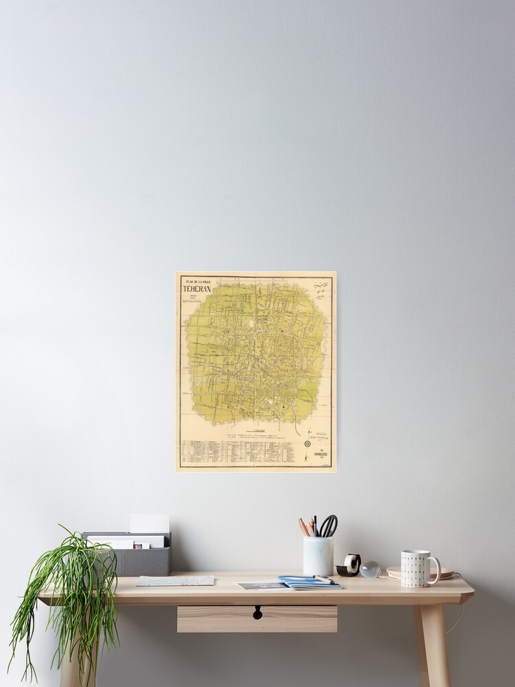 "Map of Old Tehran in 1930" Poster for Sale by ganje | Redbubble