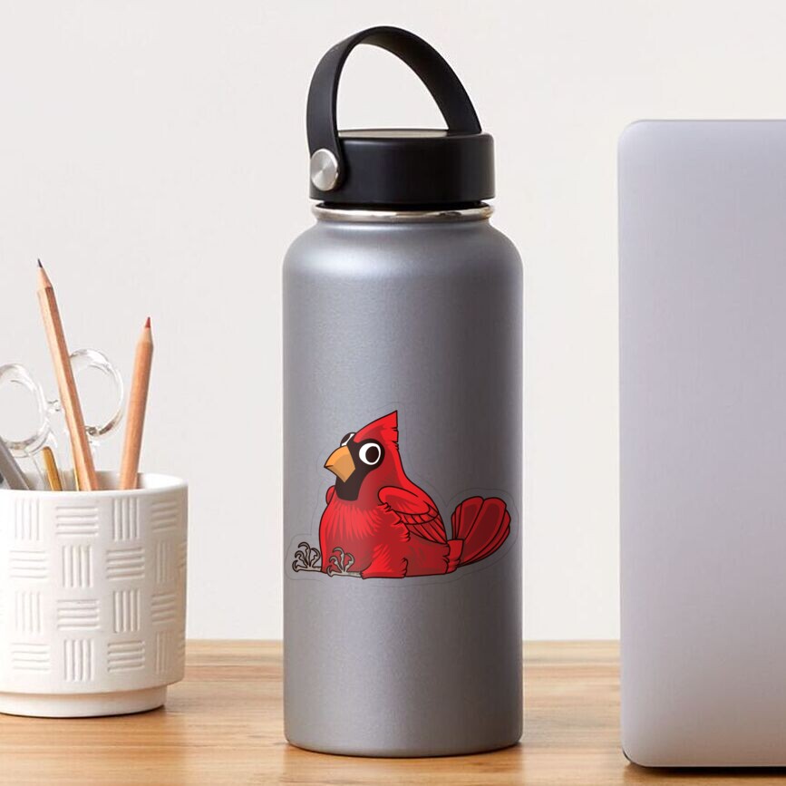 "Fat Cardinal" Sticker for Sale by PaleoPanthera | Redbubble