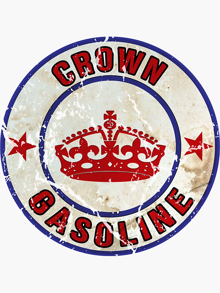 "CROWN GASOLINE VINTAGE DISTRESSED OIL COMPANY LOGO Classic T-Shirt.png ...