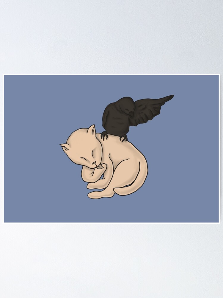 Póster «Hora del baño con el gato y el cuervo» de TheCat-TheCrow ...