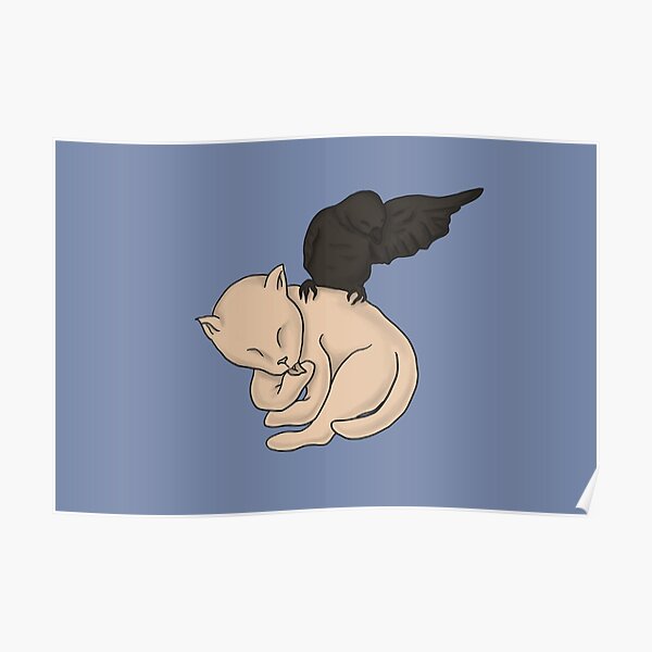 Póster «Hora del baño con el gato y el cuervo» de TheCat-TheCrow ...