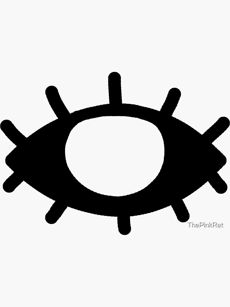 "Blacked-Out Eye" Sticker by ThePinkRat | Redbubble
