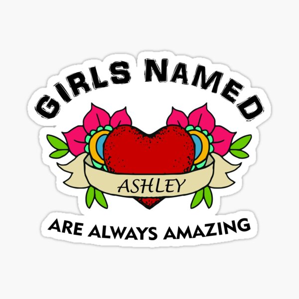 "Custom floral art for people named Ashley" Sticker for Sale by ...