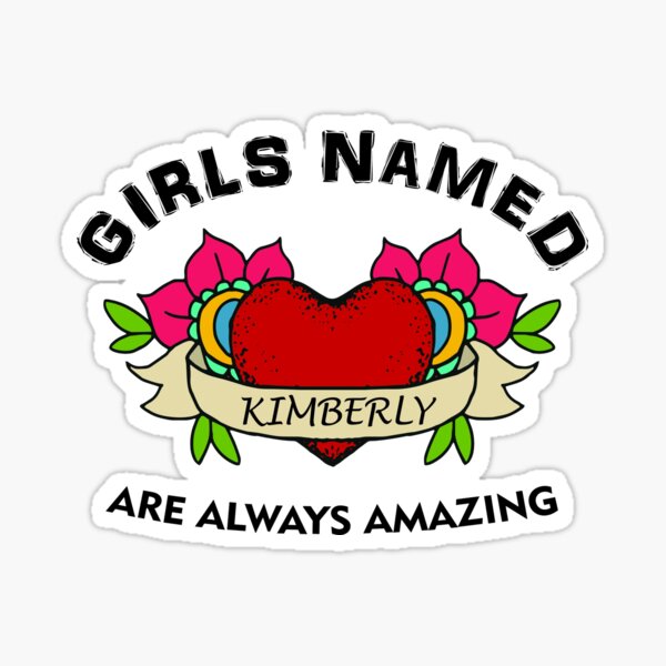 "Custom floral art for people named Kimberly" Sticker by customisbetter ...