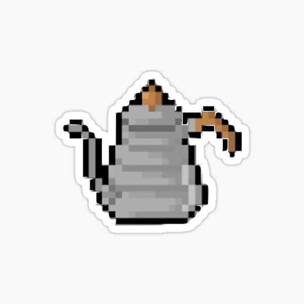 "tea pot pixel sticker" Sticker for Sale by kikiwri518 | Redbubble