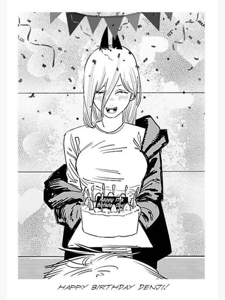 Lámina fotográfica «Power 'Feliz Cumpleaños' Manga Panel - Chainsaw Man ...